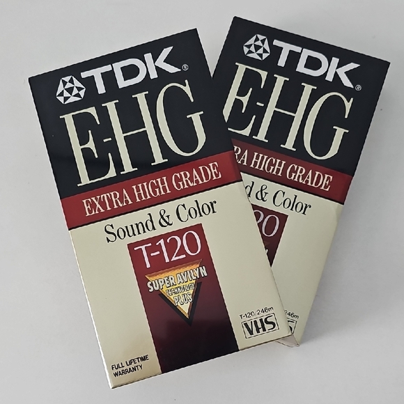 TDK | Media | Tdk Ehg T2 Vhs Tapes | Poshmark